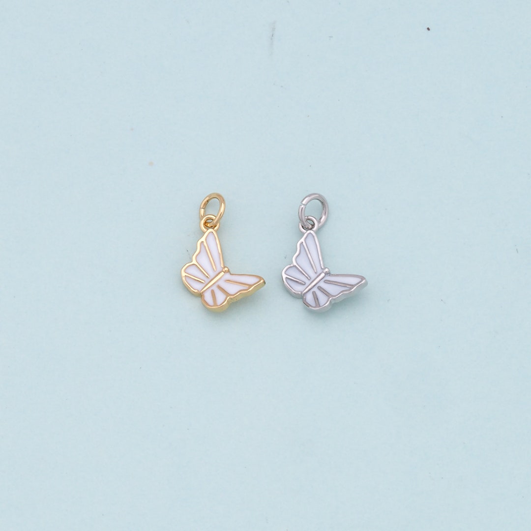 Gold Tiny Butterfly Charms,18k Gold Filled Butterfly Pendant,butterfly ...