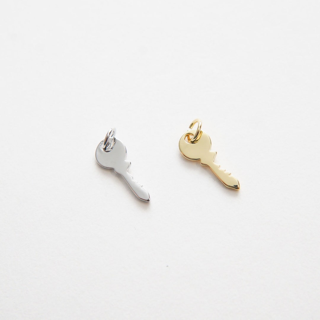 Gold Key Charms,18k Gold Filled Key Pendant,silver Key Charm Bracelet ...