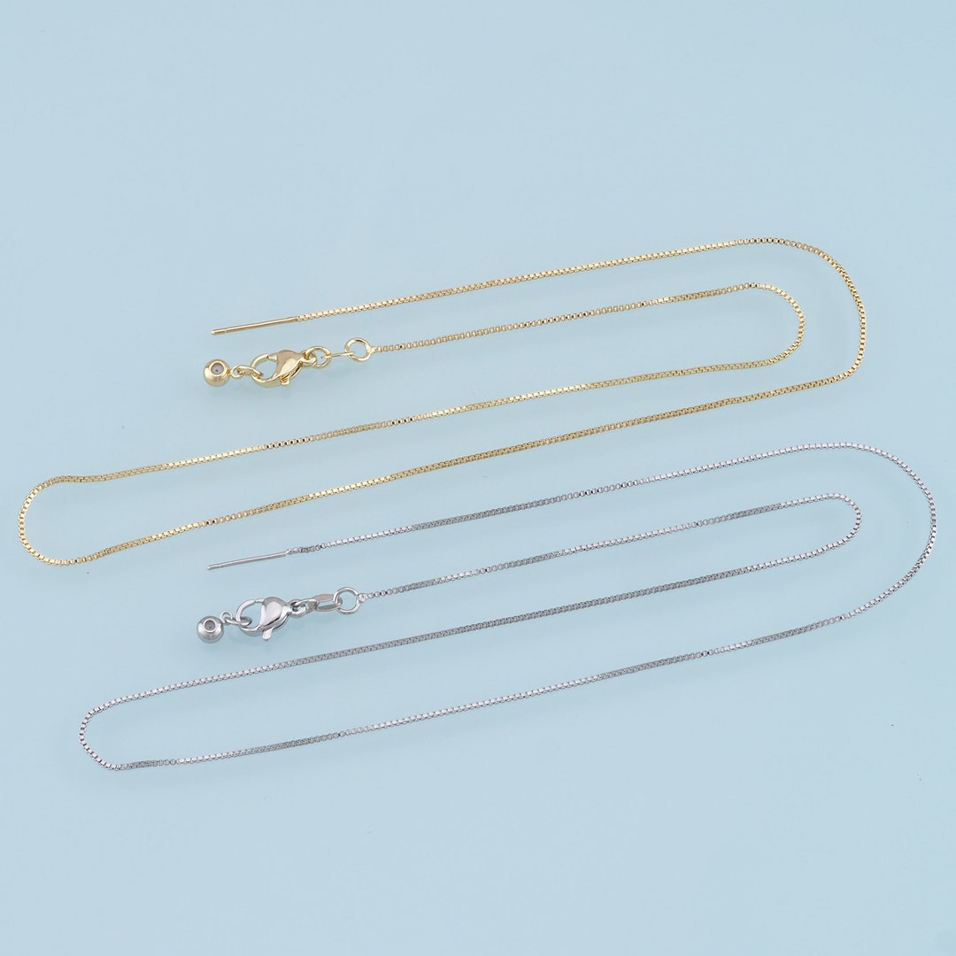Gold Box Chain,18k Gold Filled Box for Necklace Bracelet DIY Jewelry ...