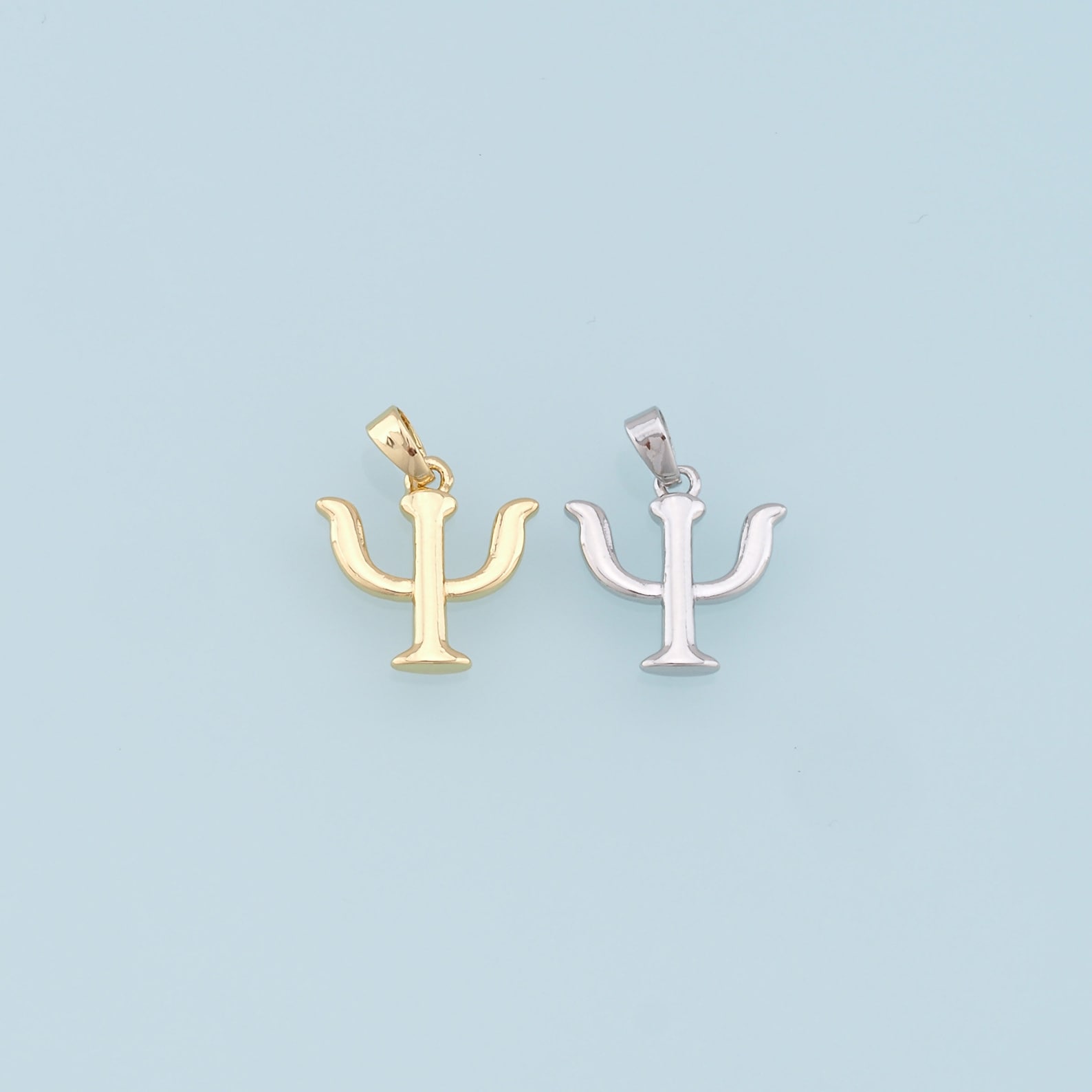 Gold Greek Letter Charms,18k Gold Filled Psi Pendant,friendship Charm ...