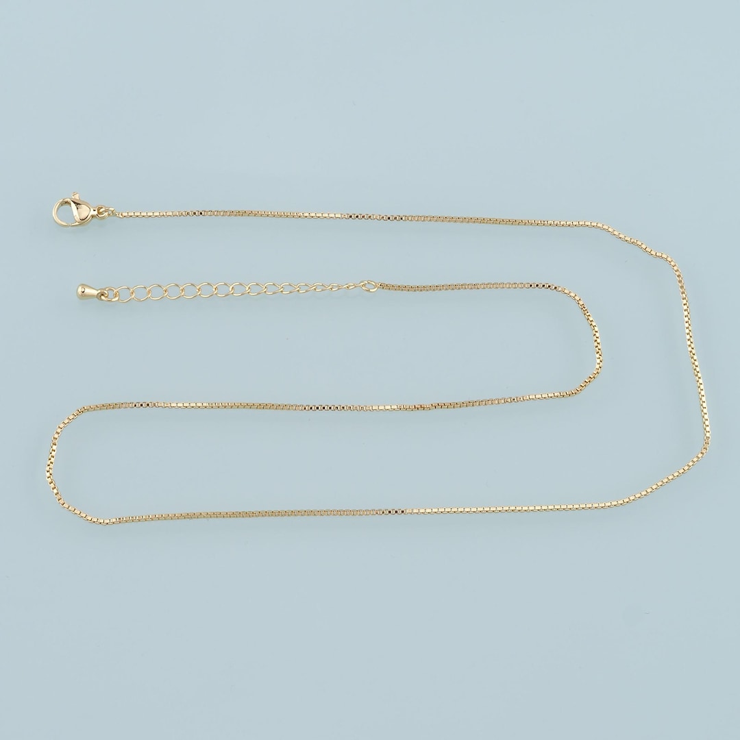 Gold Box Chain,18k Gold Filled Box for Necklace Bracelet DIY Jewelry ...