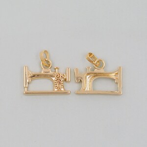 Gold Sewing Machine Charms,18k Gold Filled Sewing Machine Pendant ...