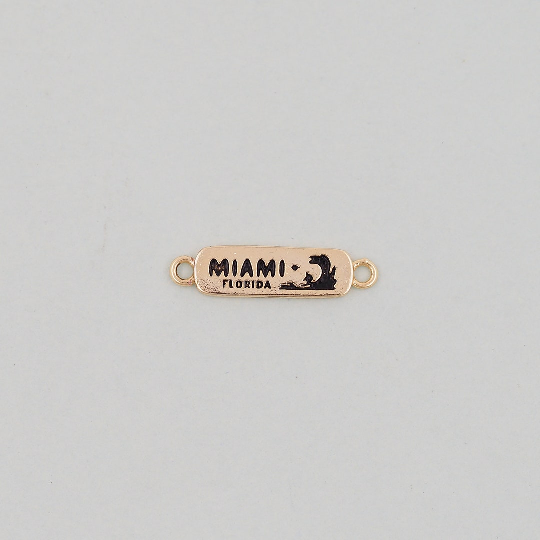 Gold Miami Charms,18k Gold Filled Flame Miami Pendant Bracelet Necklace ...