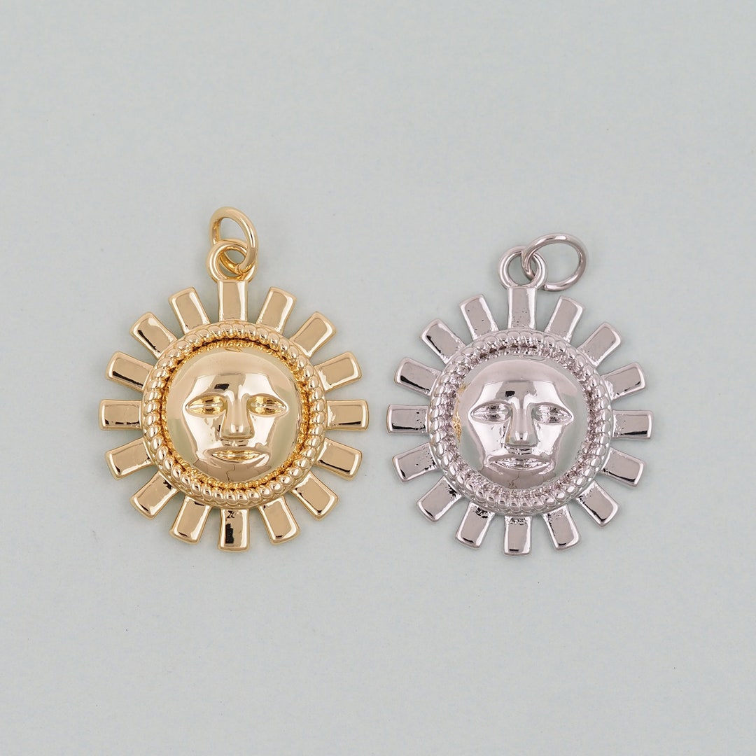 Gold Sun Charms,18k Gold Filled Sun Pendant,celestial Charm Bracelet ...