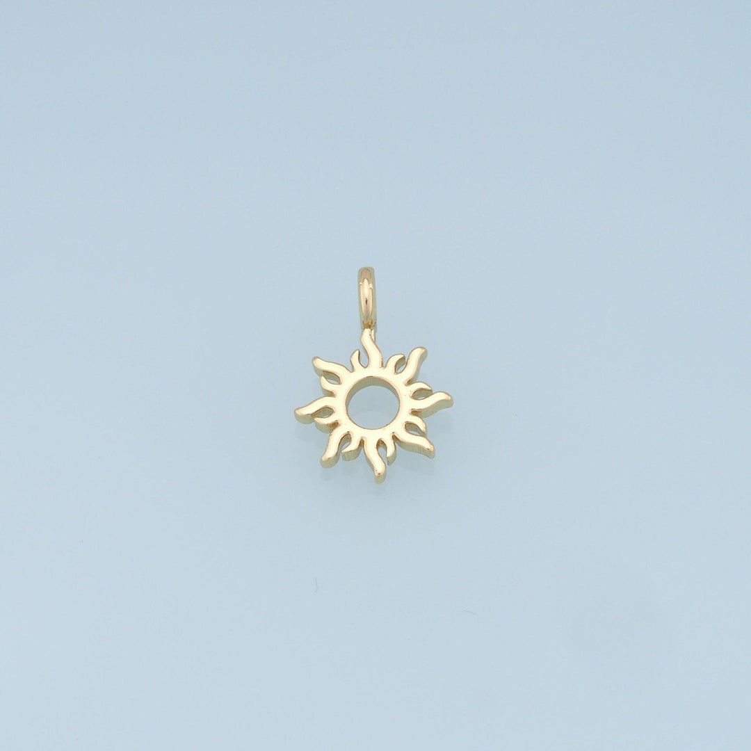 Gold Sun Charms,18k Gold Filled Sun Pendant,celestial Charm Bracelet ...