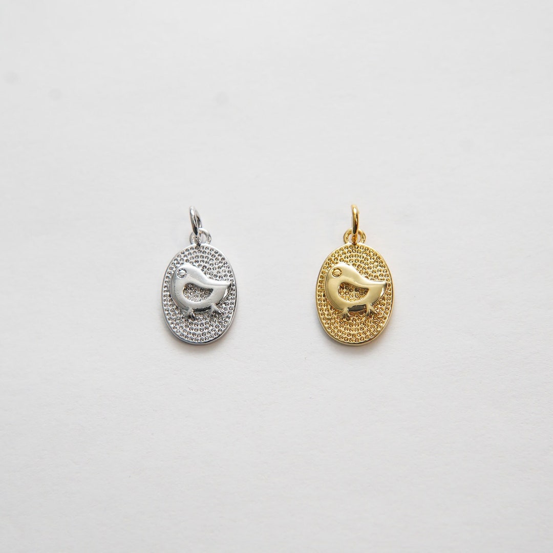 Gold Bird Charms,18k Gold Filled Bird Pendant,silver Bird Charm ...