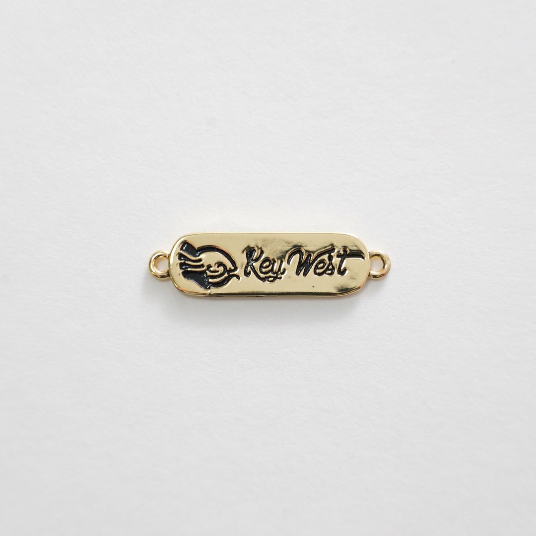 Gold Key West Connector Charms,18k Gold Filled Key West Pendant,key ...