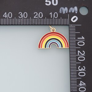 Gold Rainbow Charms,18k Gold Filled Rainbow Pendant,enamel Rainbow ...