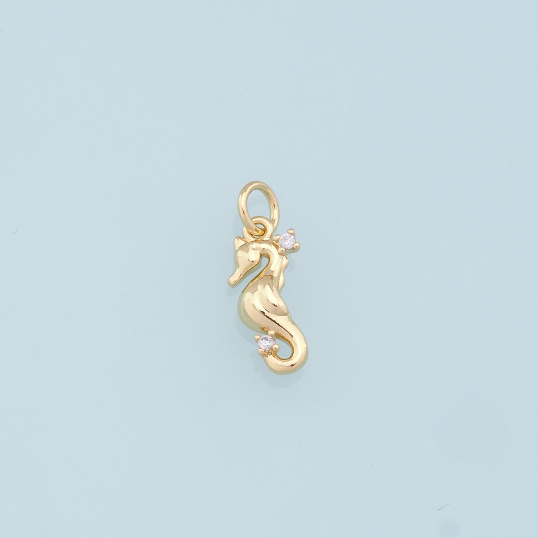 Gold Seahorse Charms,18k Gold Filled Seahorse Pendant,seahorse Charm ...