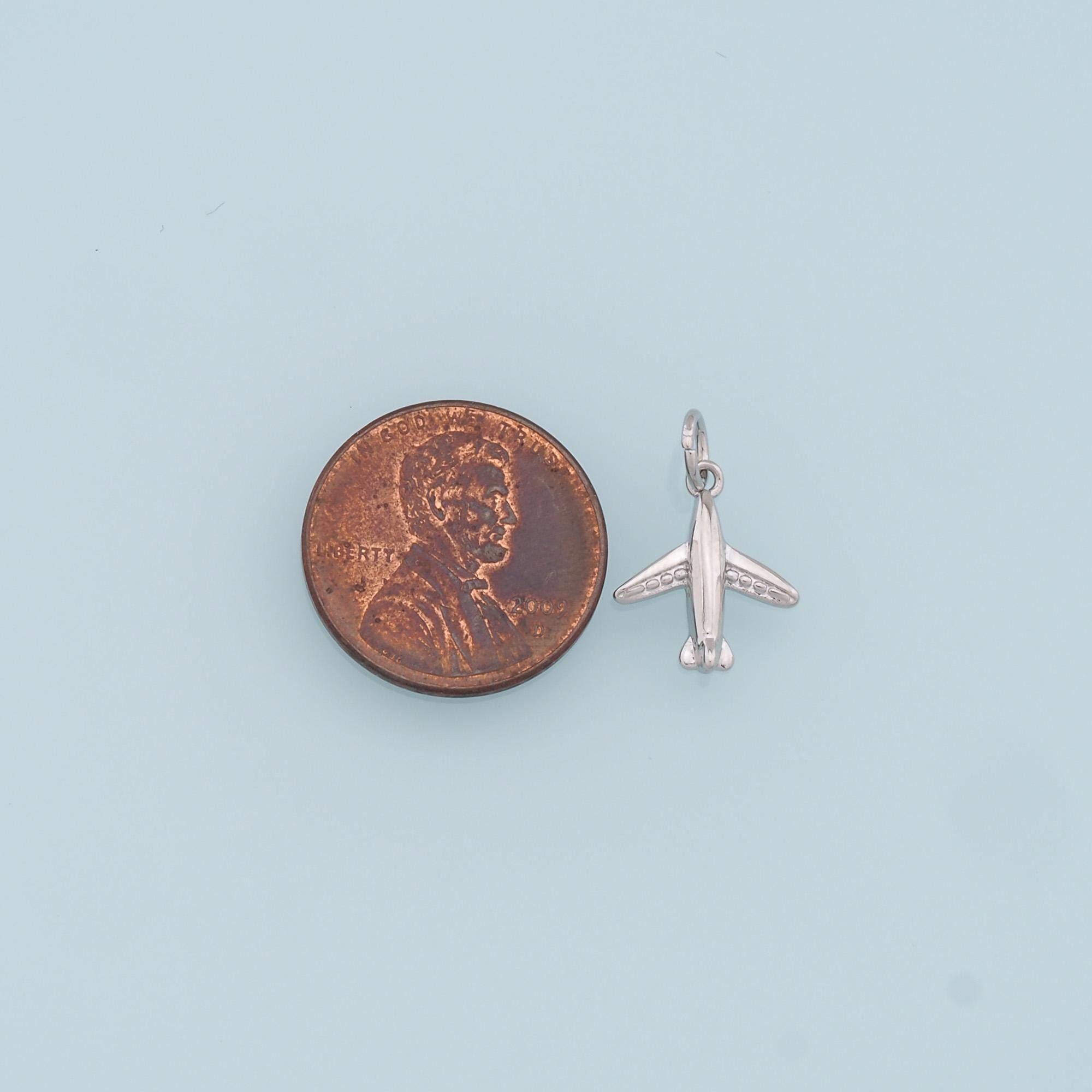 Gold Airplane Charms,18k Gold Filled Airplane Pendant,airplane Charm ...