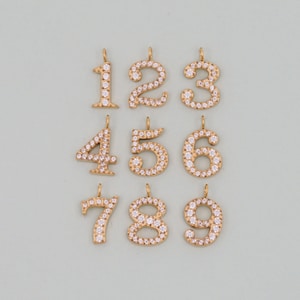 Number Charms - Etsy