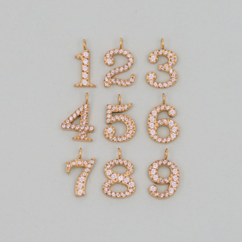 Number Charms - Etsy