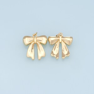 Gold Bow Charms,18k Gold Filled Bow Pendant,bow Tie Charm Bracelet ...