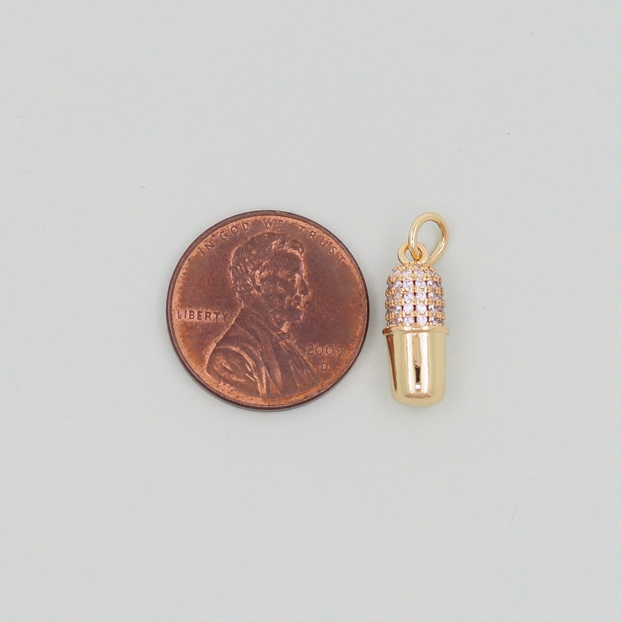 Gold Capsule Charms,18k Gold Filled Capsule Pendant,pill Charm Bracelet ...