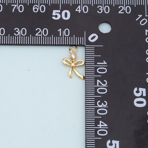 Gold Tiny Bow Charms,18k Gold Filled Bow Pendant,bow Charm Bracelet ...