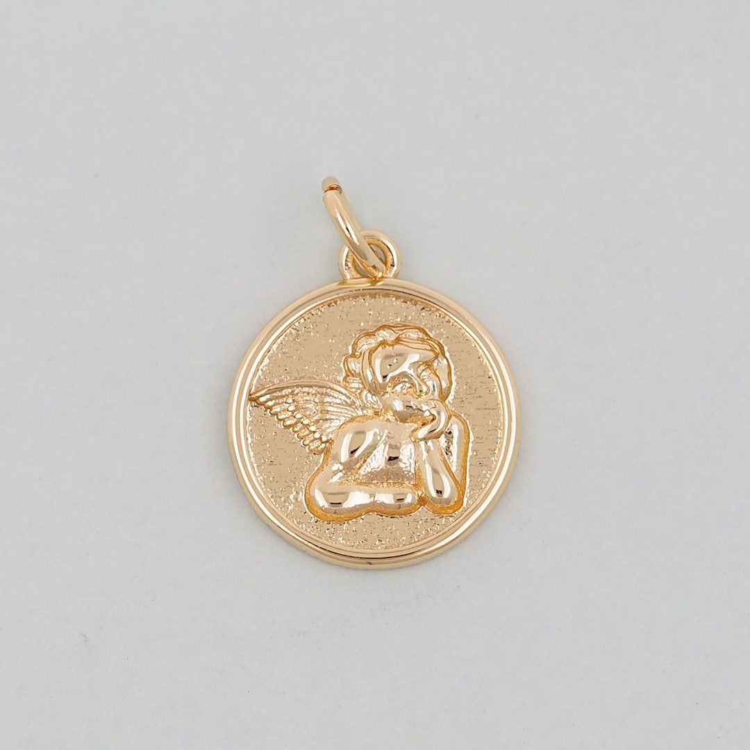 Gold Angel Charms,18k Gold Filled Angel Pendant,angel Charm Bracelet ...