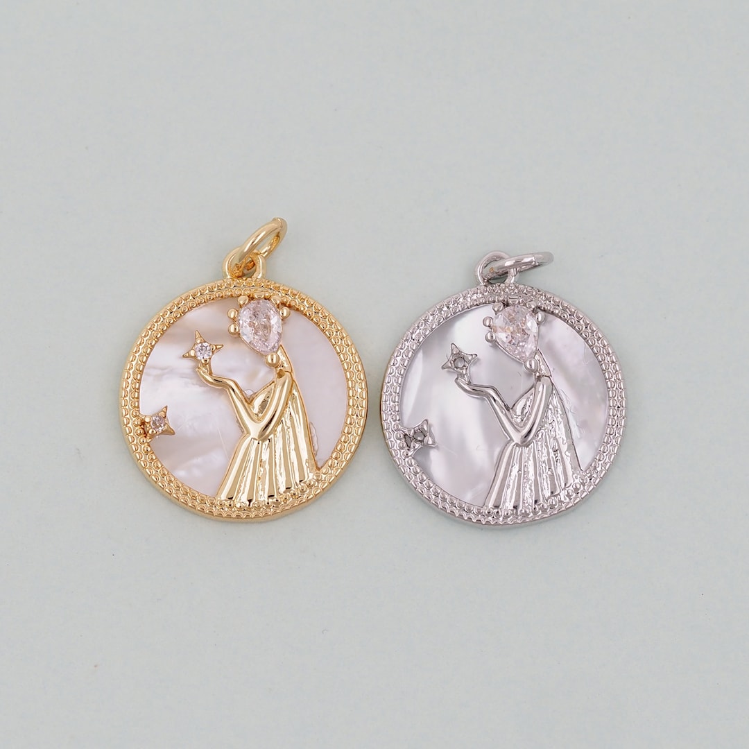Gold Virgo Charms,18k Gold Filled Virgo Pendant,virgo Charm Bracelet ...