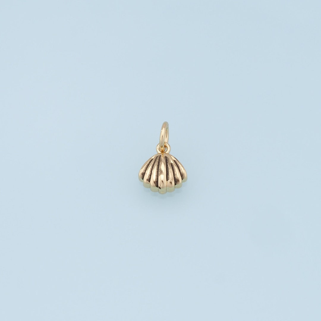 Gold Shell Charms,18k Gold Filled Conch Shell Pendant,conch Shell Charm ...