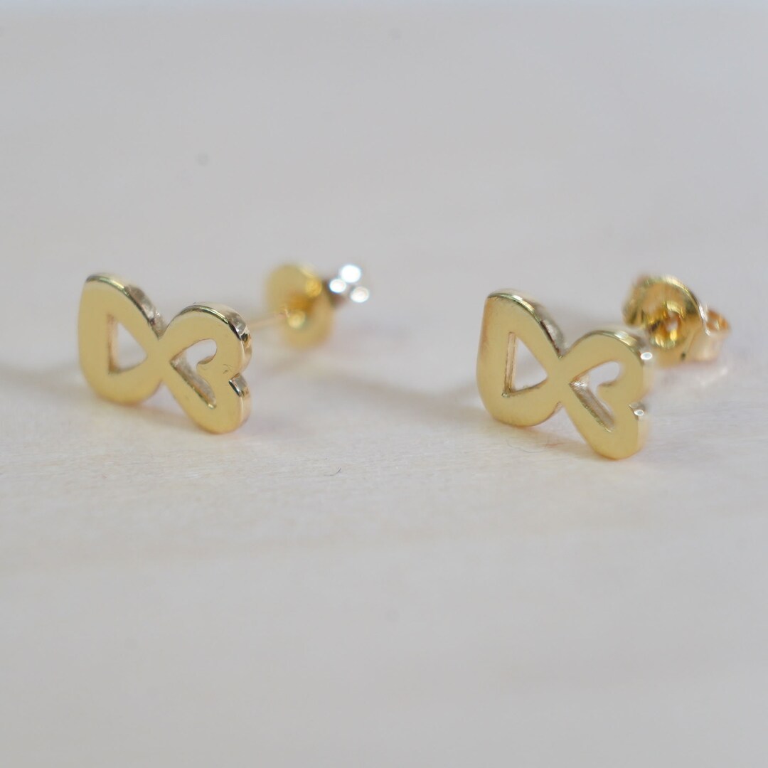 1pair 18K Gold Filled Infinity Stud Earrings,gold Earrings,dainty ...