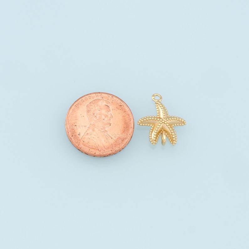Gold Starfish Connector Charms,18k Gold Filled Sea Star Pendant ...