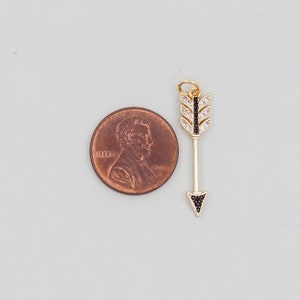 Gold Arrow Charms,18k Gold Filled Arrow Pendant,arrow Charm Bracelet ...