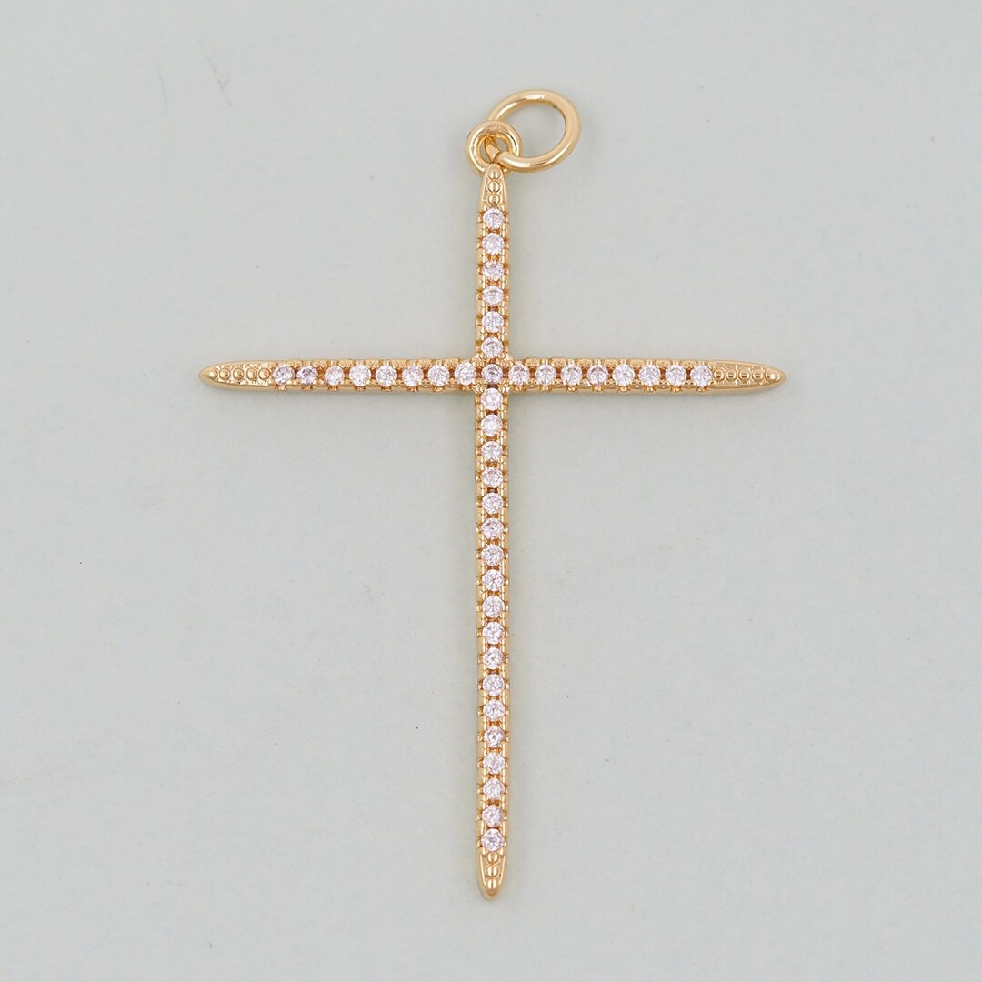 Gold Cross Charms,18k Gold Filled Cross Pendant,cross Charm Bracelet ...