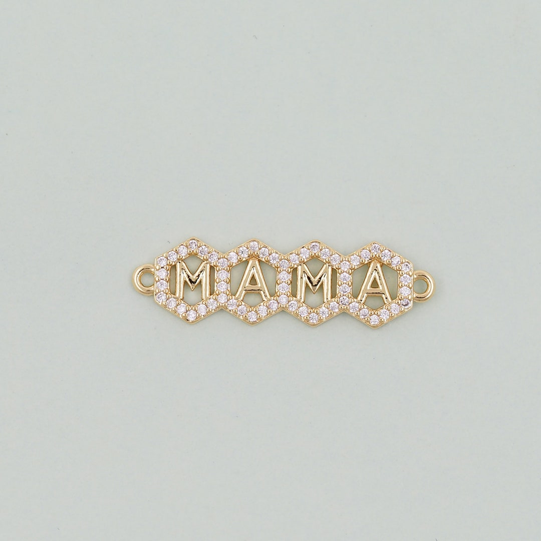 Gold Mama Charms,18k Gold Filled Mama Pendant,mama Charm Bracelet ...