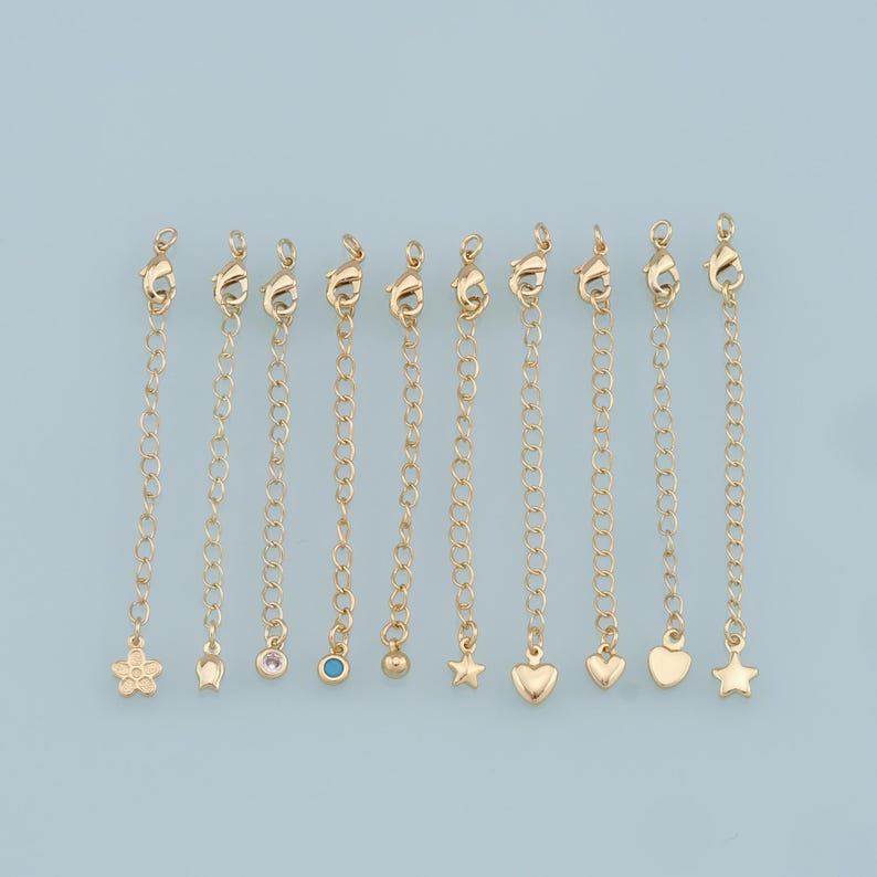 18K Gold Filled Chain Extender for Necklace Bracelet Supply Component ...