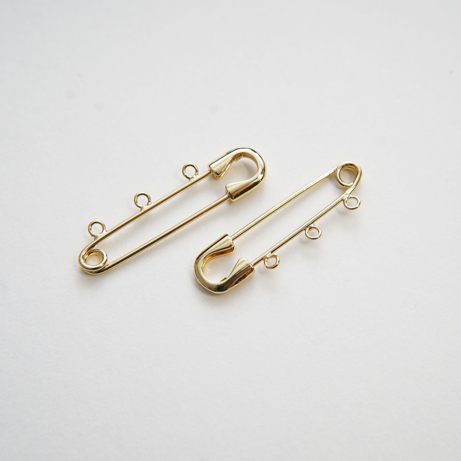 18K Gold Filled Three Loop Pin,simple Three Hole Pin,loop Kilt Pins ...