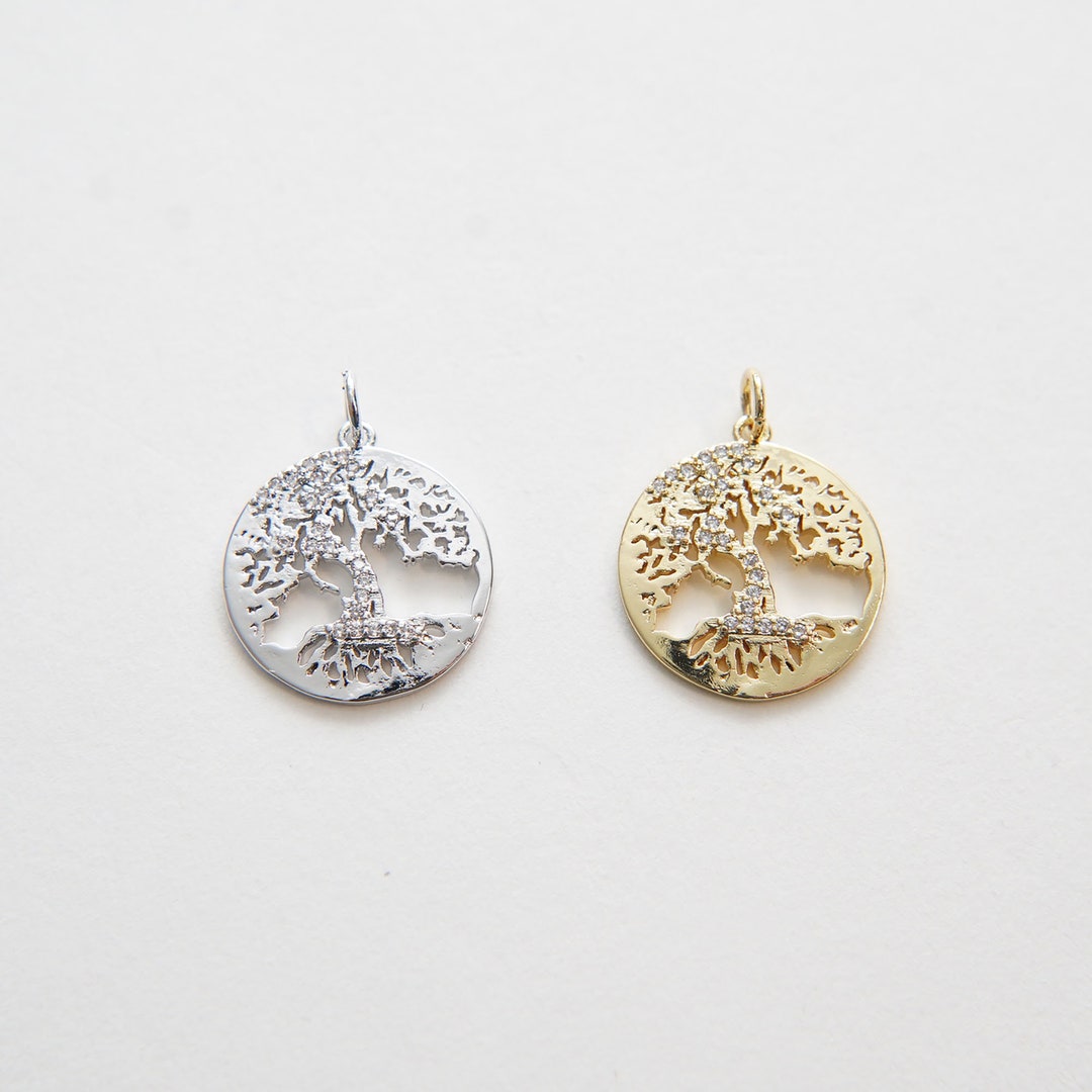 Gold Tree of Life Charms,18k Gold Filled Tree of Life Pendant,silver ...