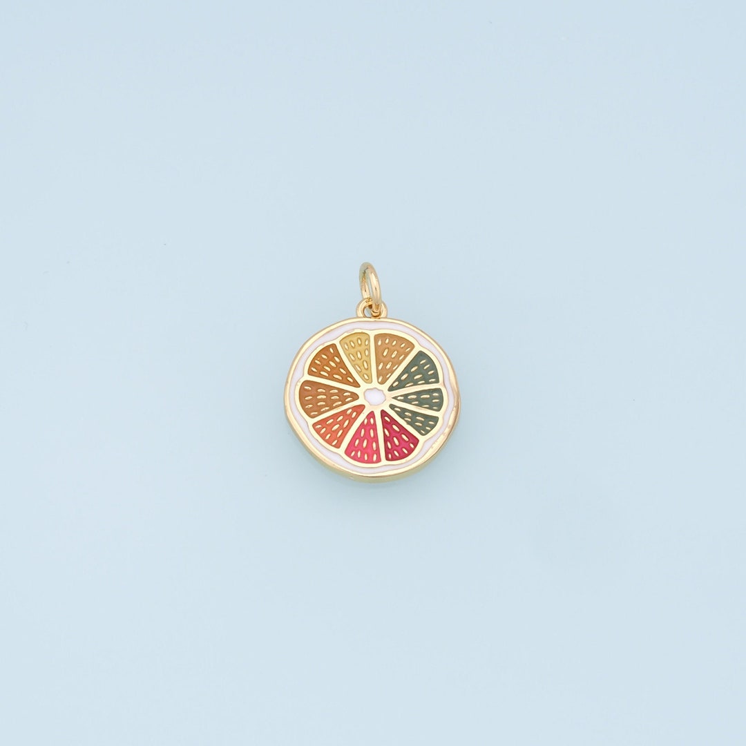 Gold Lemon Charms,18k Gold Filled Color Lemon Pendant,fruit Charm ...