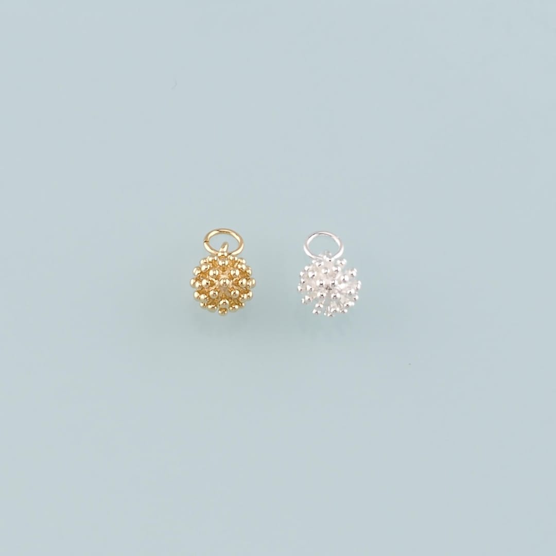 Gold Ball Charms,18k Gold Filled Round Ball Pendant,round Charm ...
