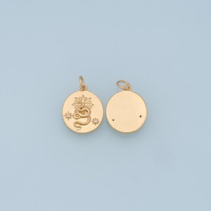 Gold Snake Star Charms,18k Gold Filled Starburst Pendant,cz North Star ...