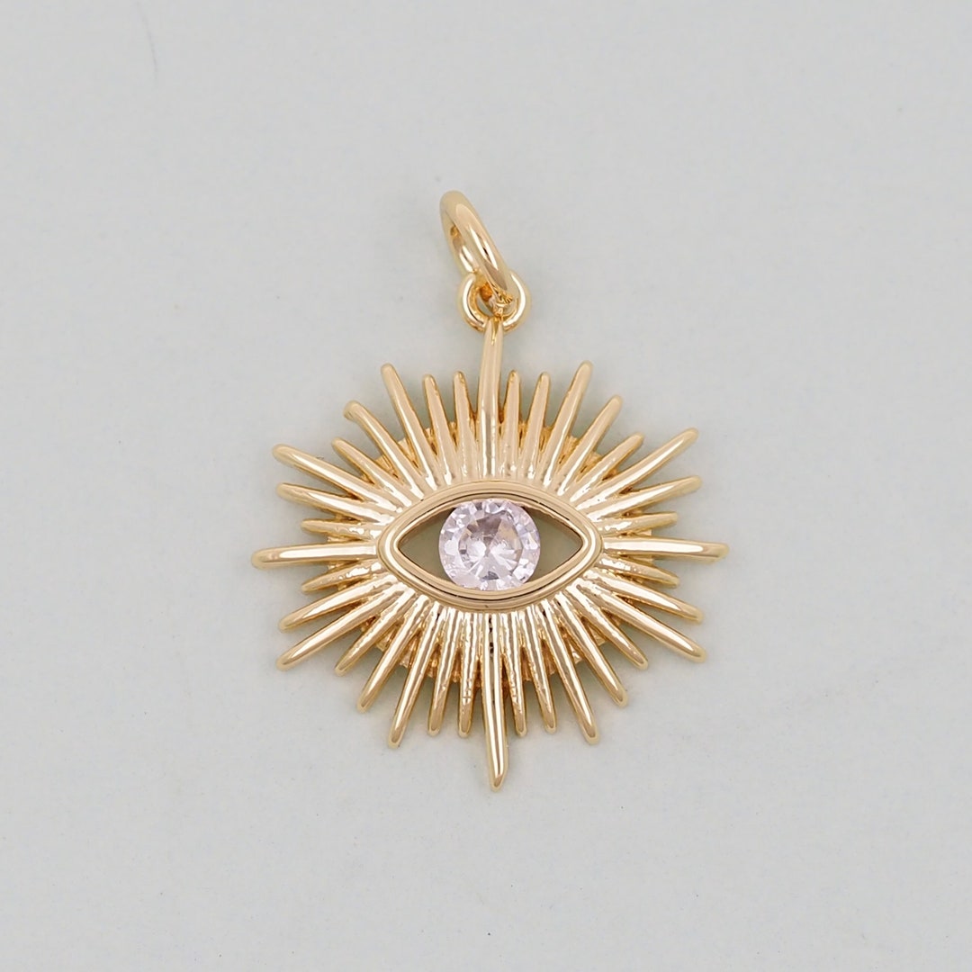 Gold Evil Eye Charms,18k Gold Filled Evil Eye Pendant,evil Eye Charm ...