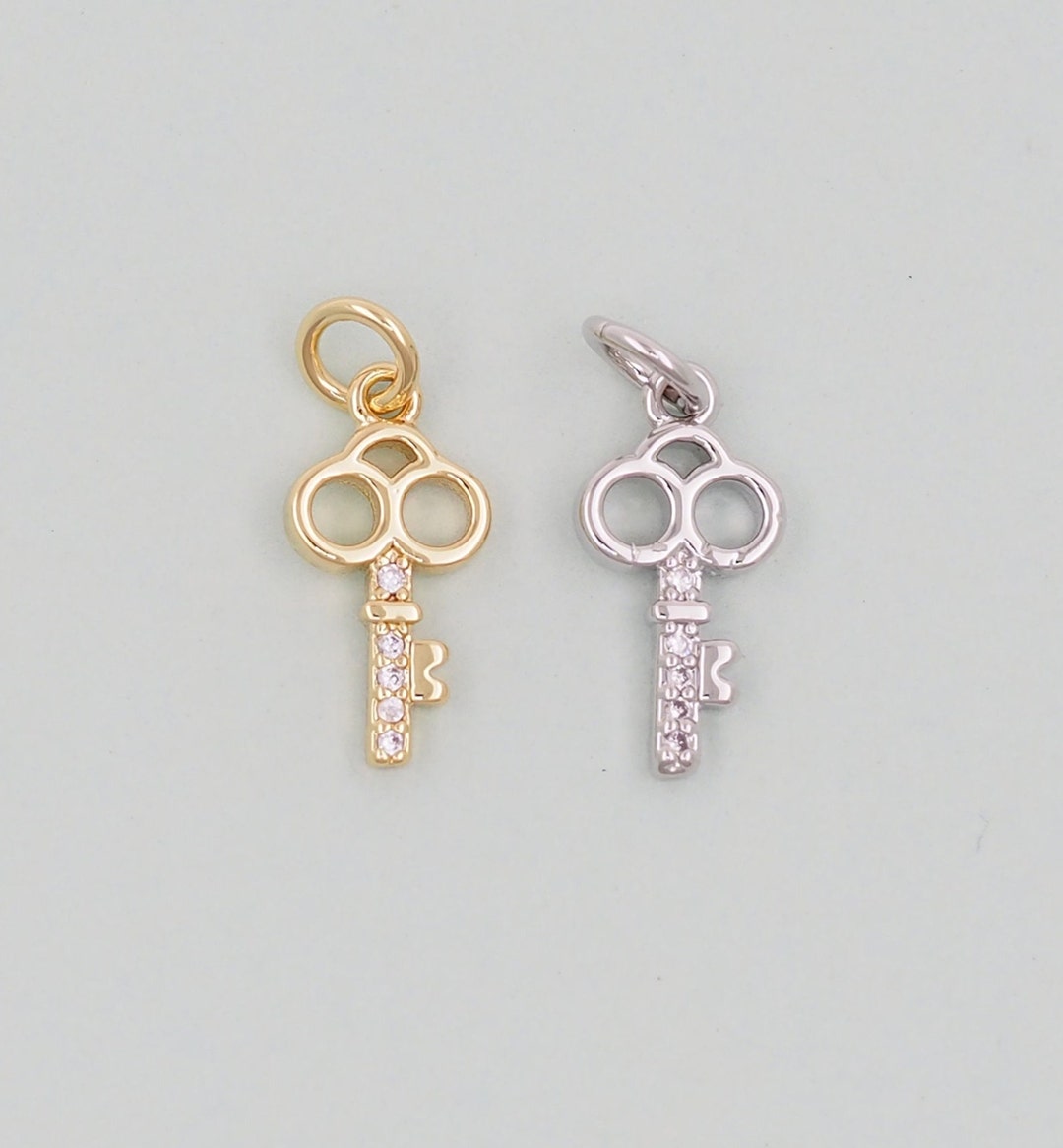 Gold Key Charms,18k Gold Filled Key Pendant,key Charm Bracelet Necklace ...