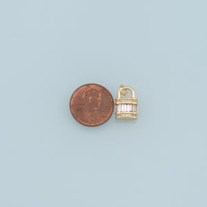 Gold Key Lock Charms,18k Gold Filled Key Pendant,lock Charm Bracelet ...