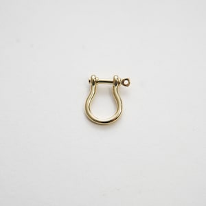 18K Gold Filled Carabiner Horse Shoe Screw Clasp,screw Clasp U Shape ...