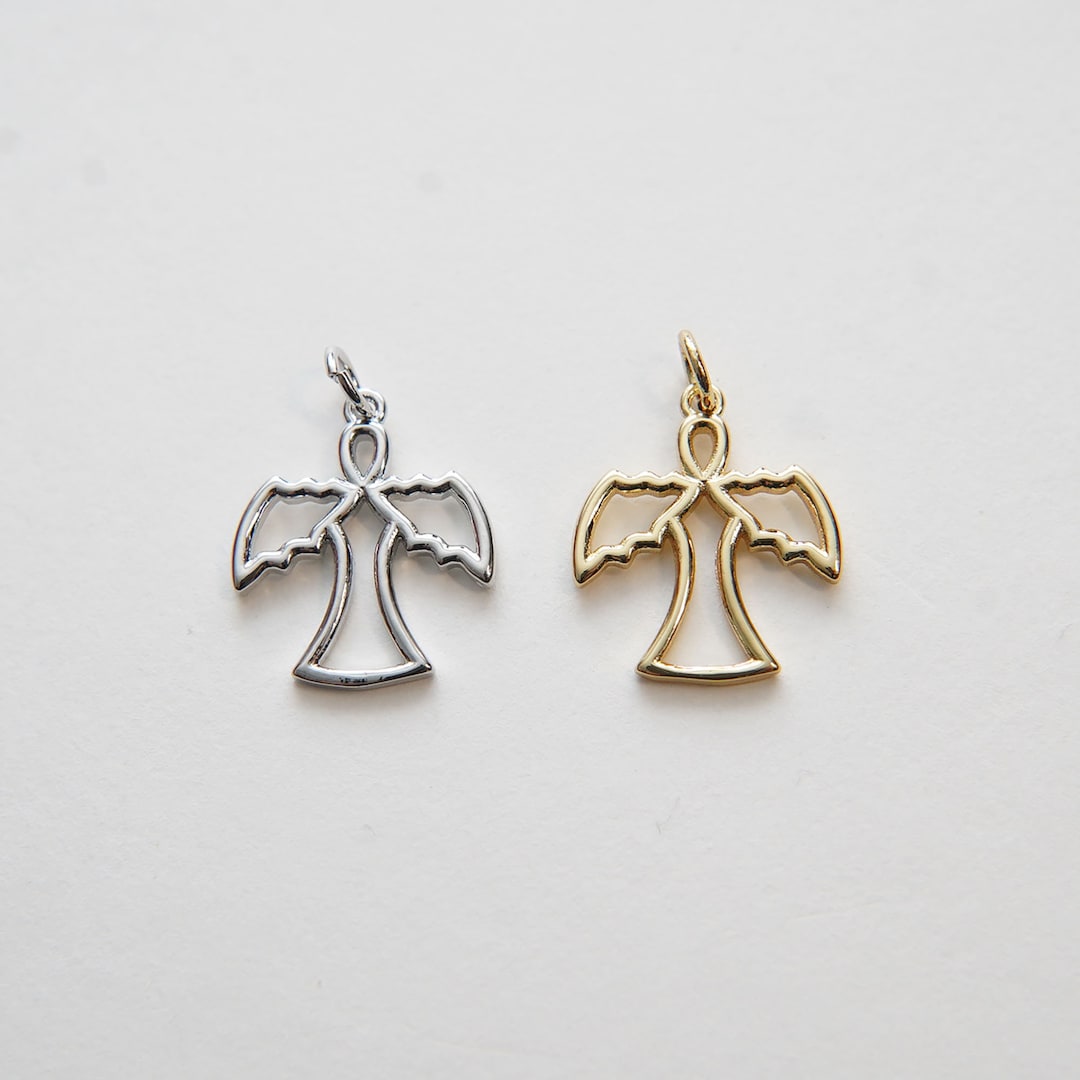 Gold Angel Charms,18k Gold Filled Angel Pendant,angel Charm Bracelet ...