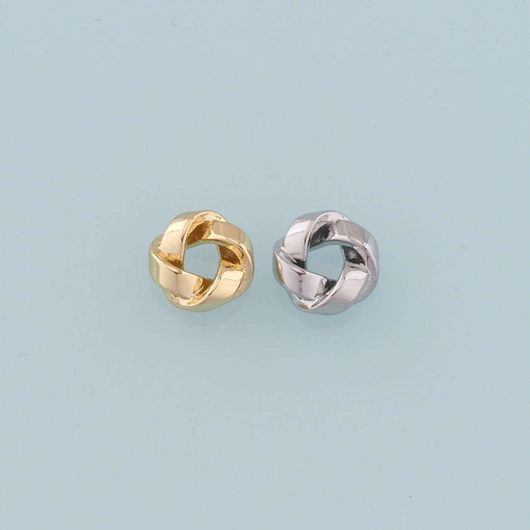 Gold Twist Knot Spacer Beads,18k Gold Filled Twist Knot Beads,twist ...