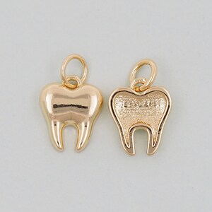 Gold Teeth Charms,18k Gold Filled Teeth Pendant,teeth Charm Bracelet ...