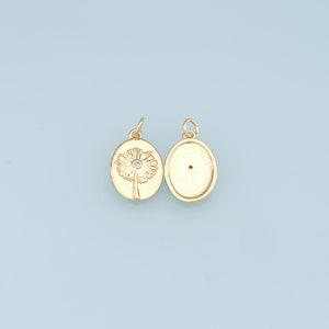 Gold Flower Charms,18k Gold Filled CZ Flower Pendant,silver Flower ...