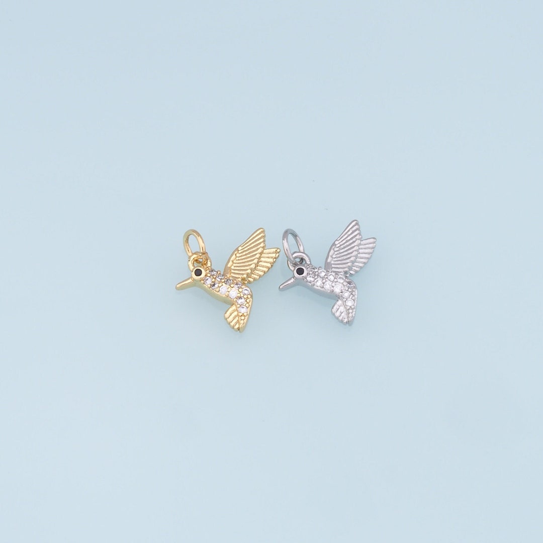 Gold Bird Charms,18k Gold Filled Bird Pendant,silver Bird Charm ...