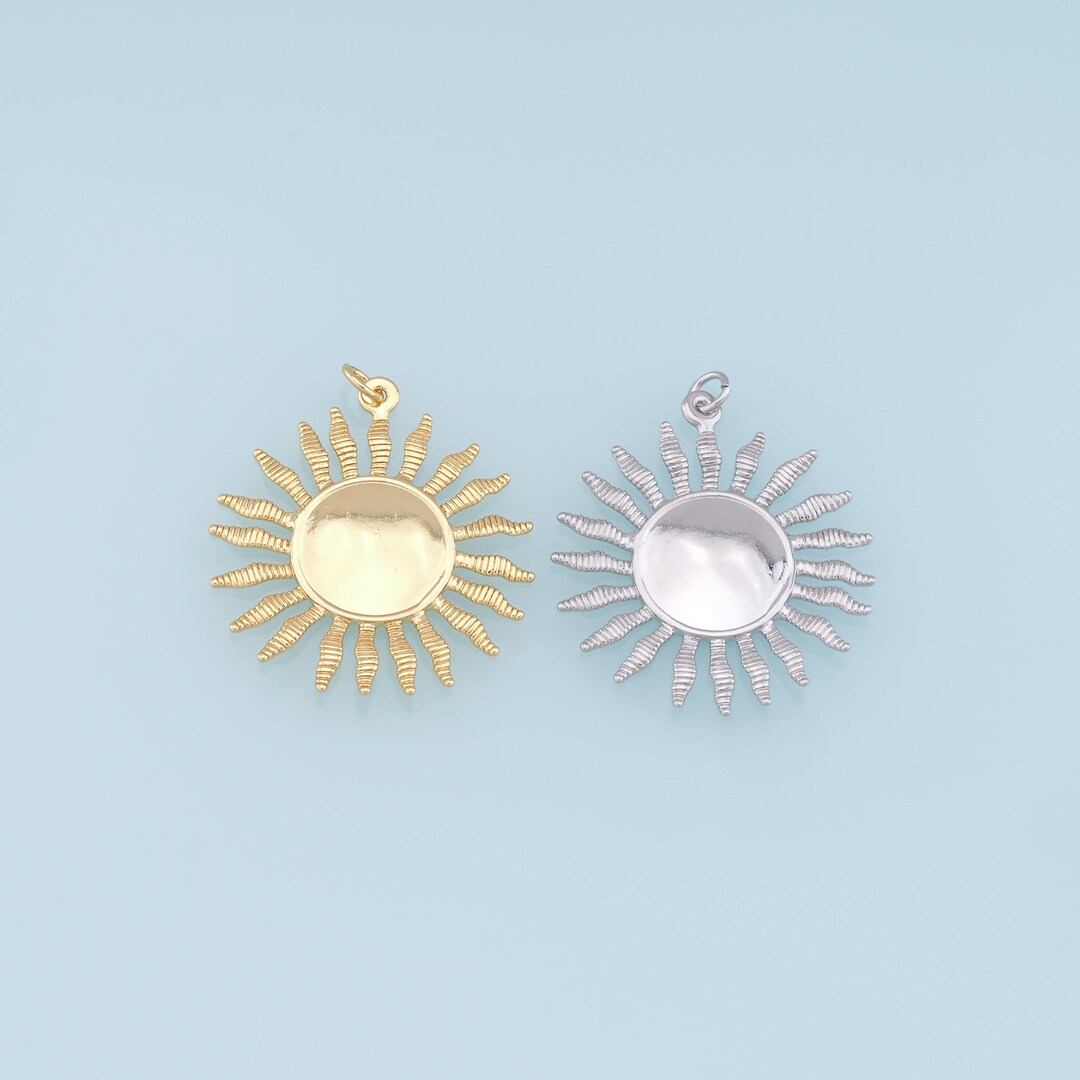 Gold Sun Charms,18k Gold Filled Sun Pendant,celestial Charm Bracelet ...