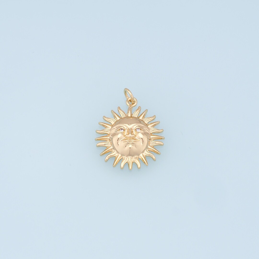 Gold Sun Charms,18k Gold Filled Sun Pendant,celestial Charm Bracelet ...