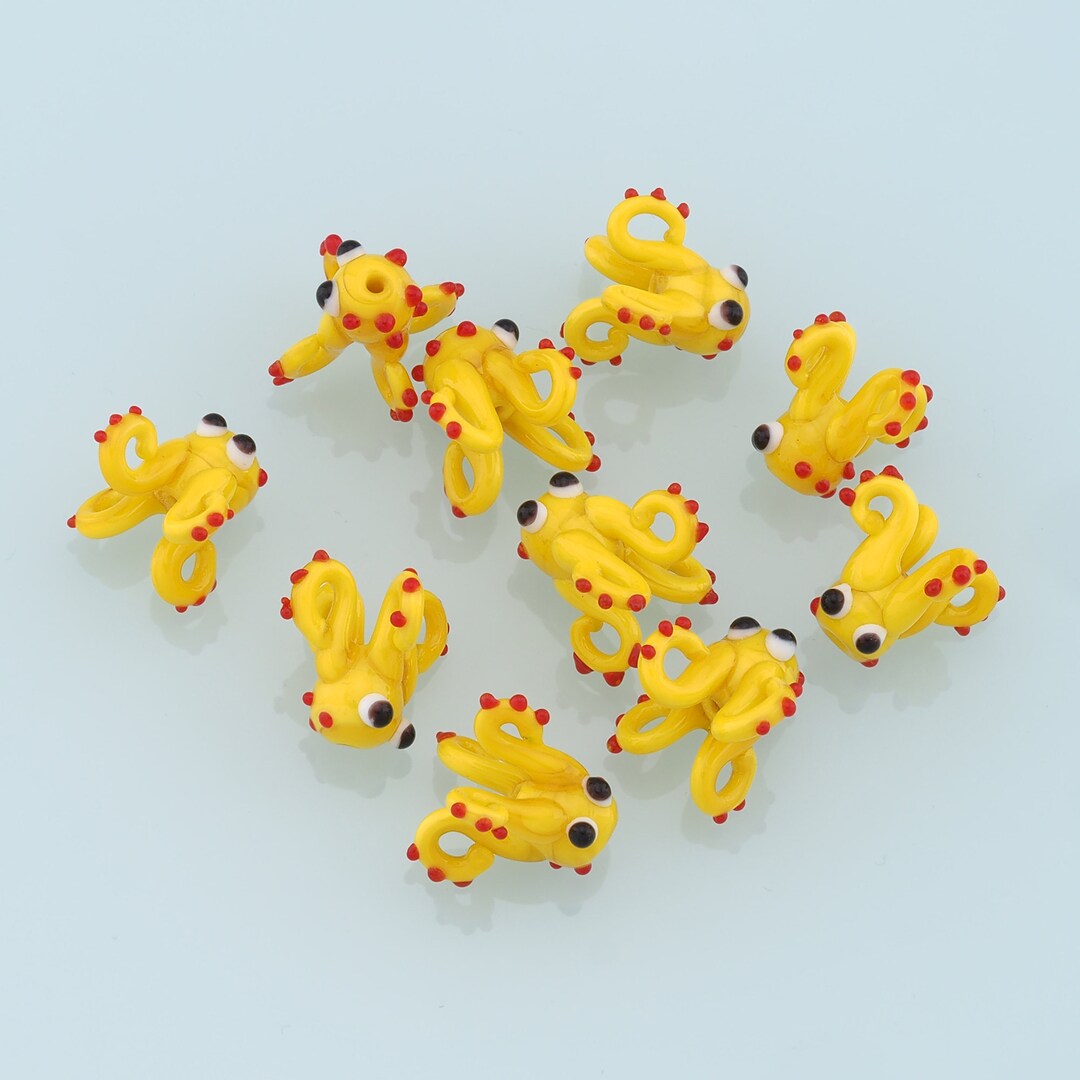 Glass Octopus Beads,ocean Bees Bead,lampwork Glass Octopus Beads for ...