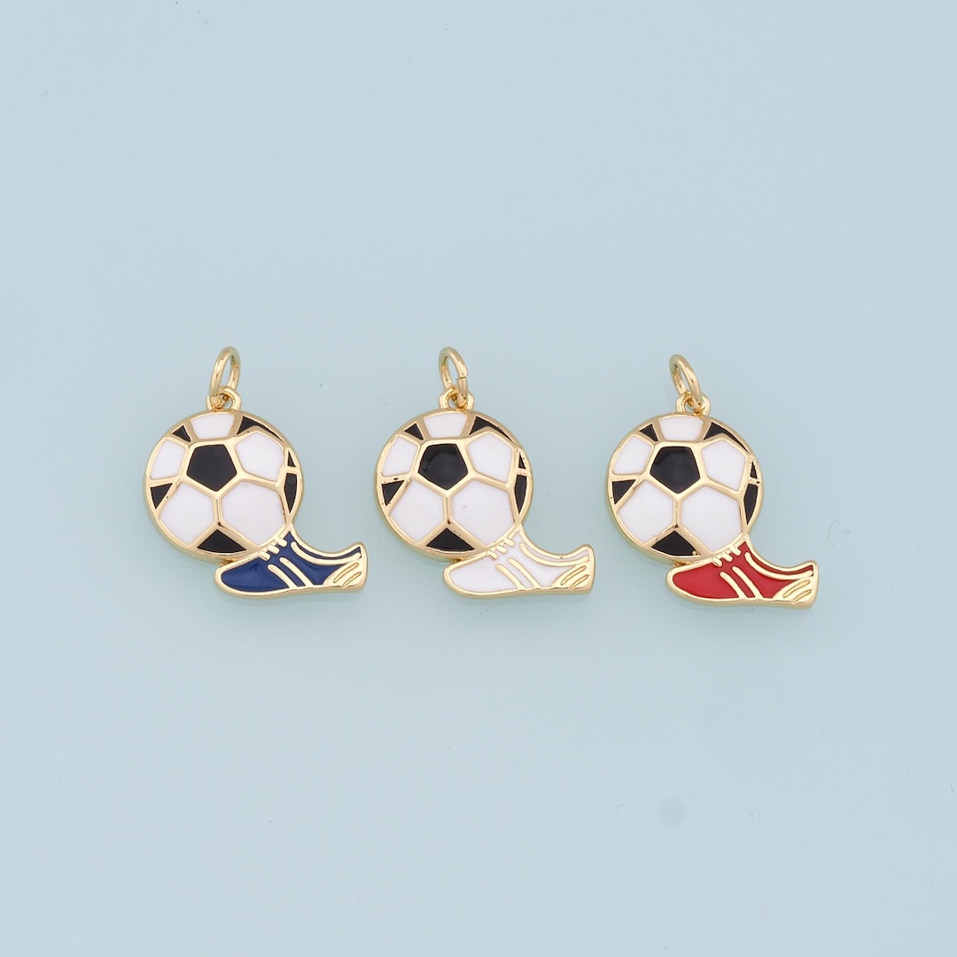 Gold Football Charms,18k Gold Filled Football Pendant,soccer Shoes ...