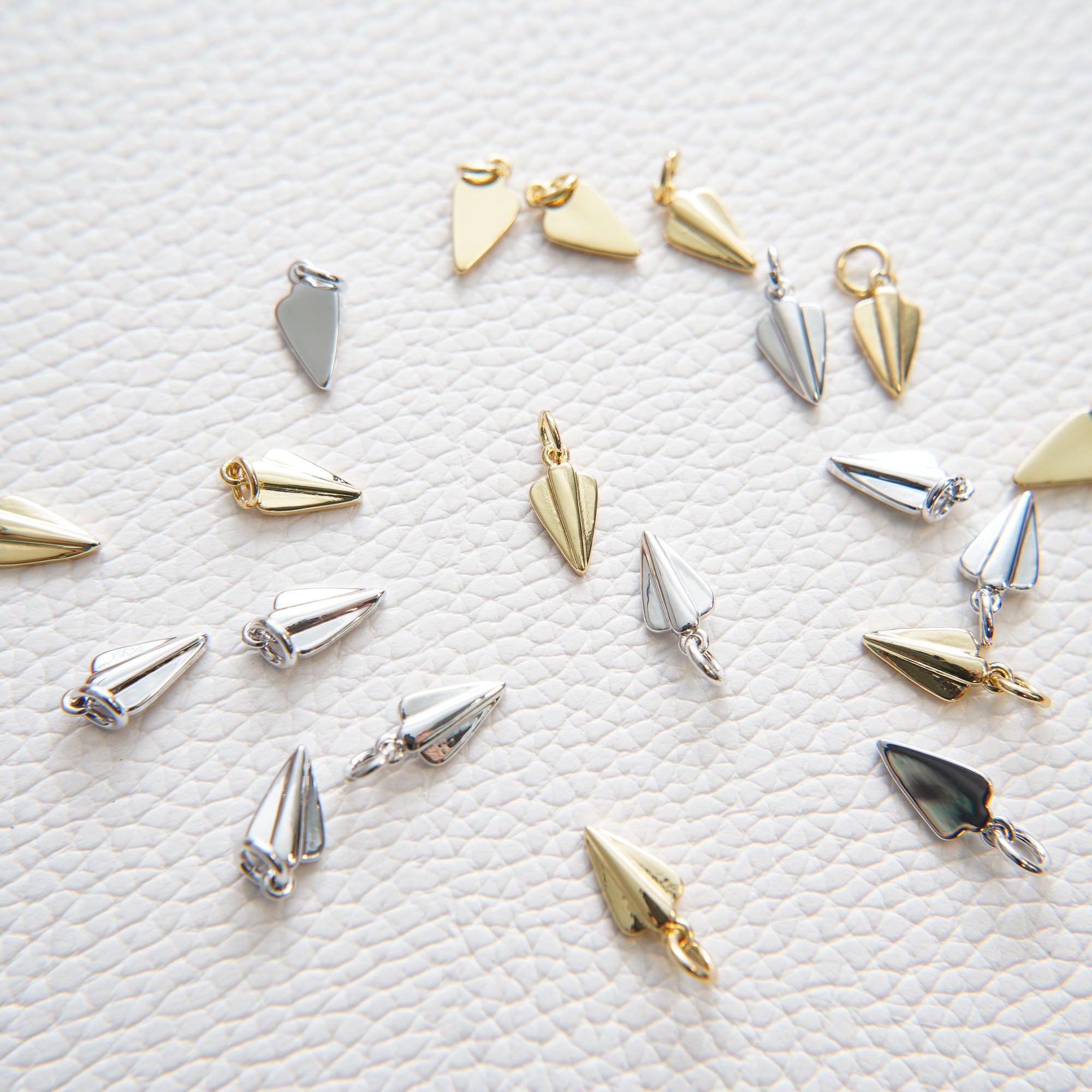 Gold Paper Airplane Charms,18k Gold Filled Origami Plane Pendant,silver ...