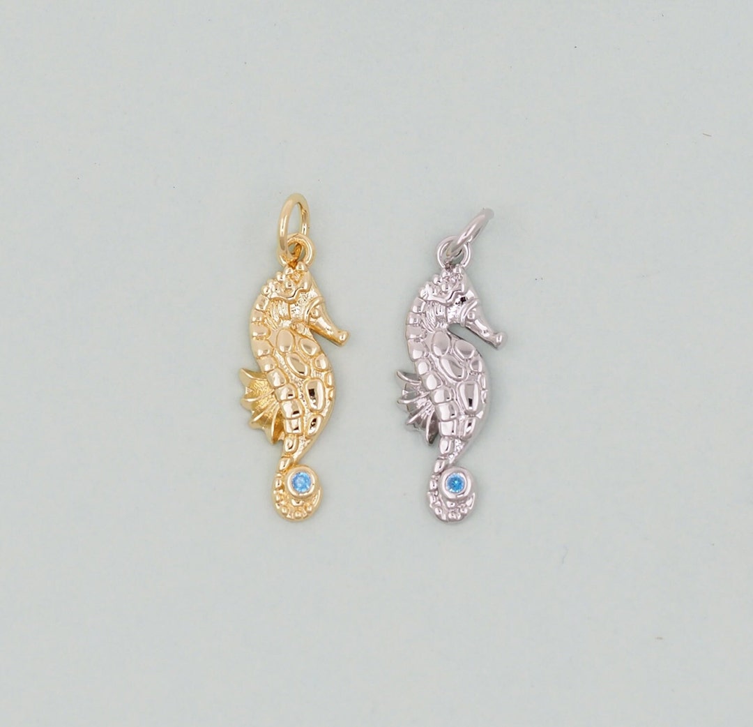 Gold Seahorse Charms,18k Gold Filled Seahorse Pendant,seahorse Charm ...