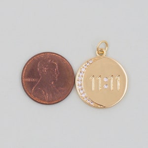 Gold 11:11 Charms,18k Gold Filled Angel Numbers Pendant,angel Numbers ...