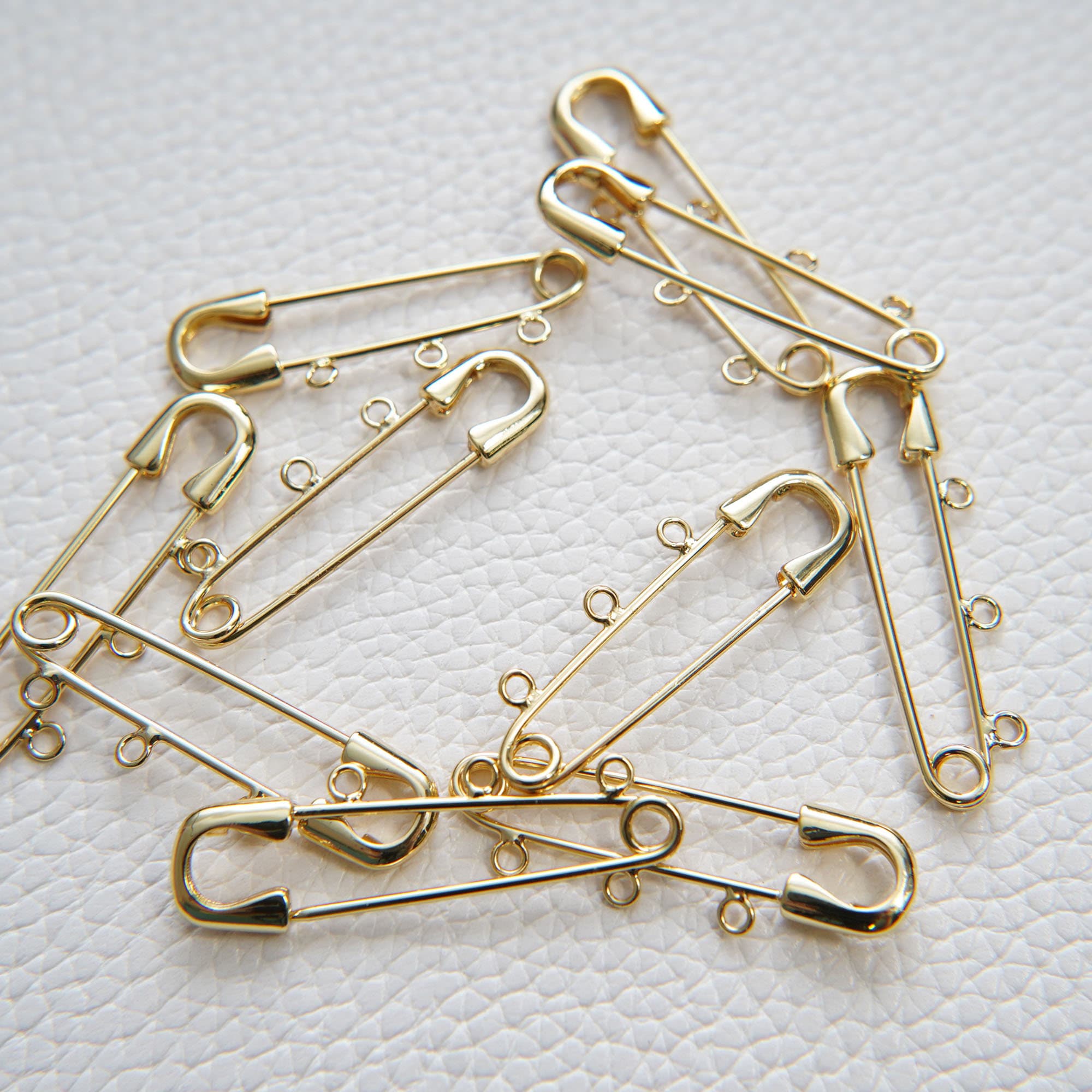 18K Gold Filled Three Loop Pin,simple Three Hole Pin,loop Kilt Pins ...